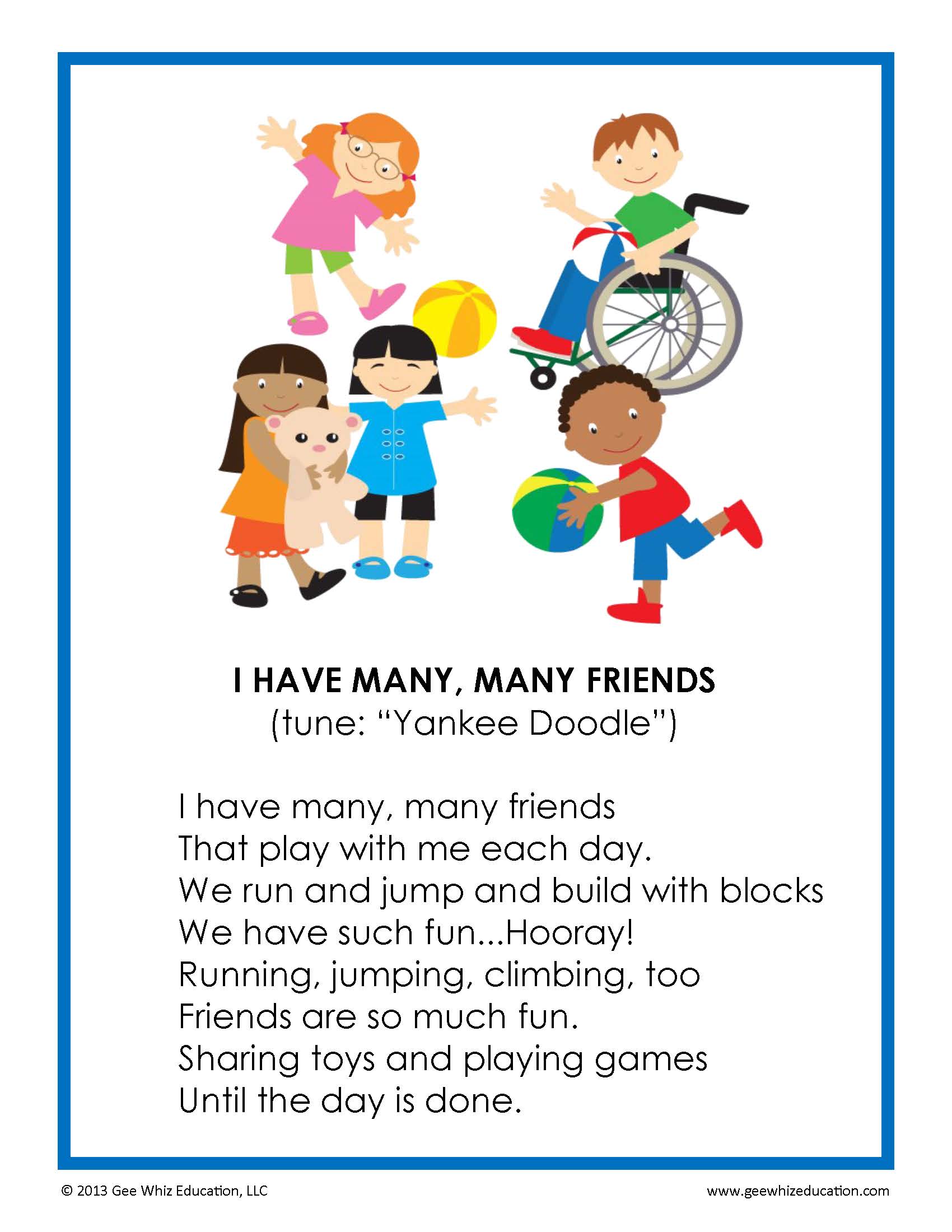 I have many friends weeklyfreebie14 - Gee Whiz Education