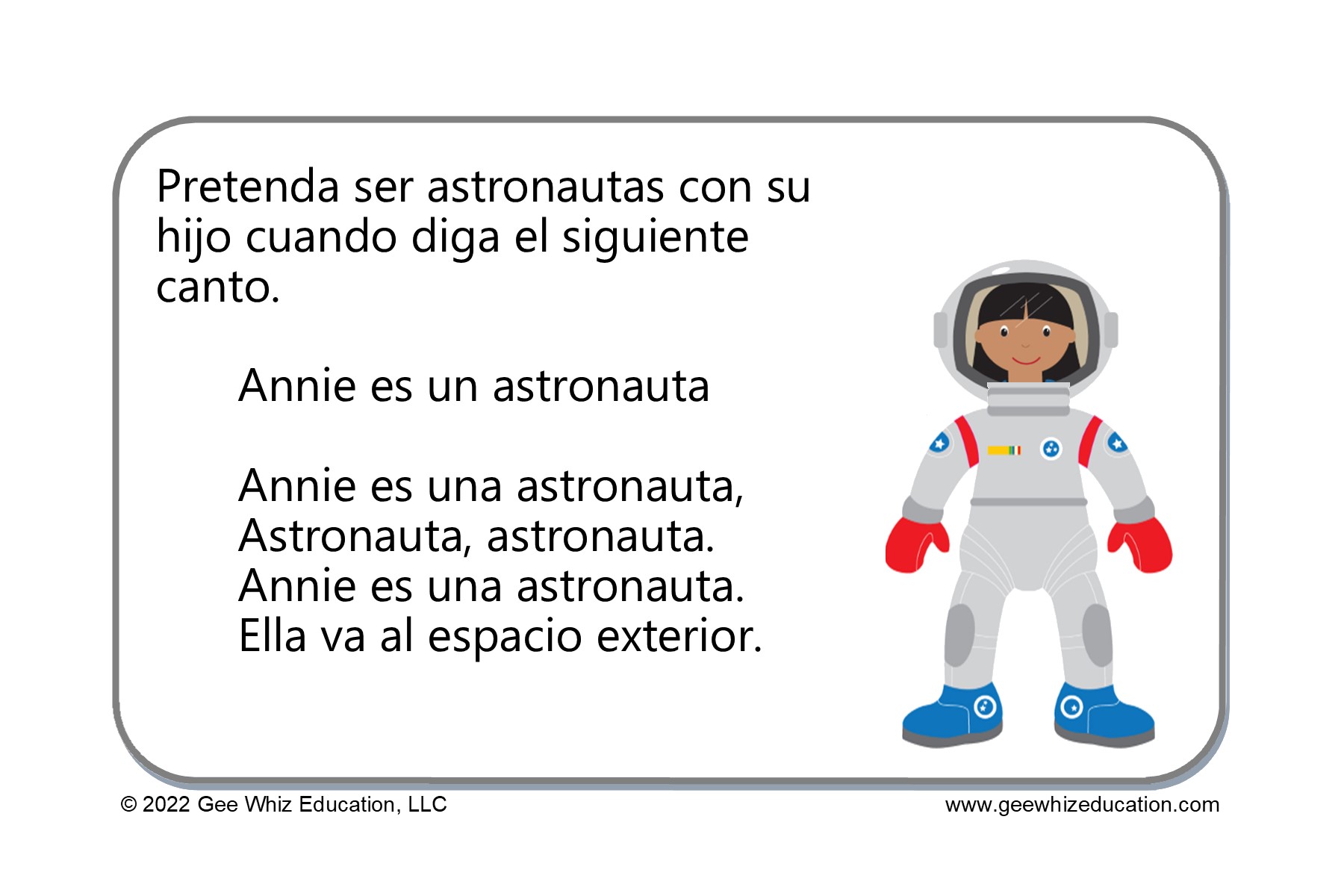 Sensational Space Spanish Files March 2022 - GeeWhiz Education